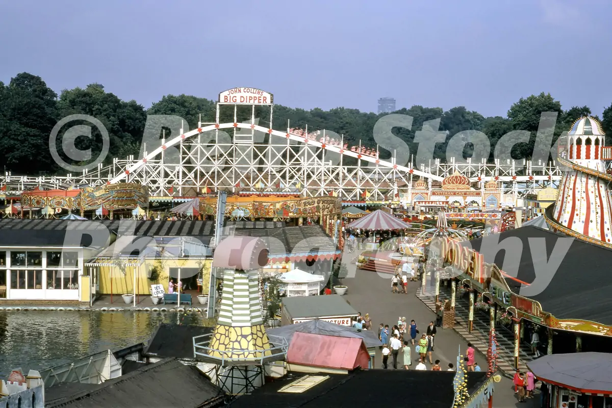 Big Dipper, Battersea Park Funfair 1968 - Retro Stock Photography